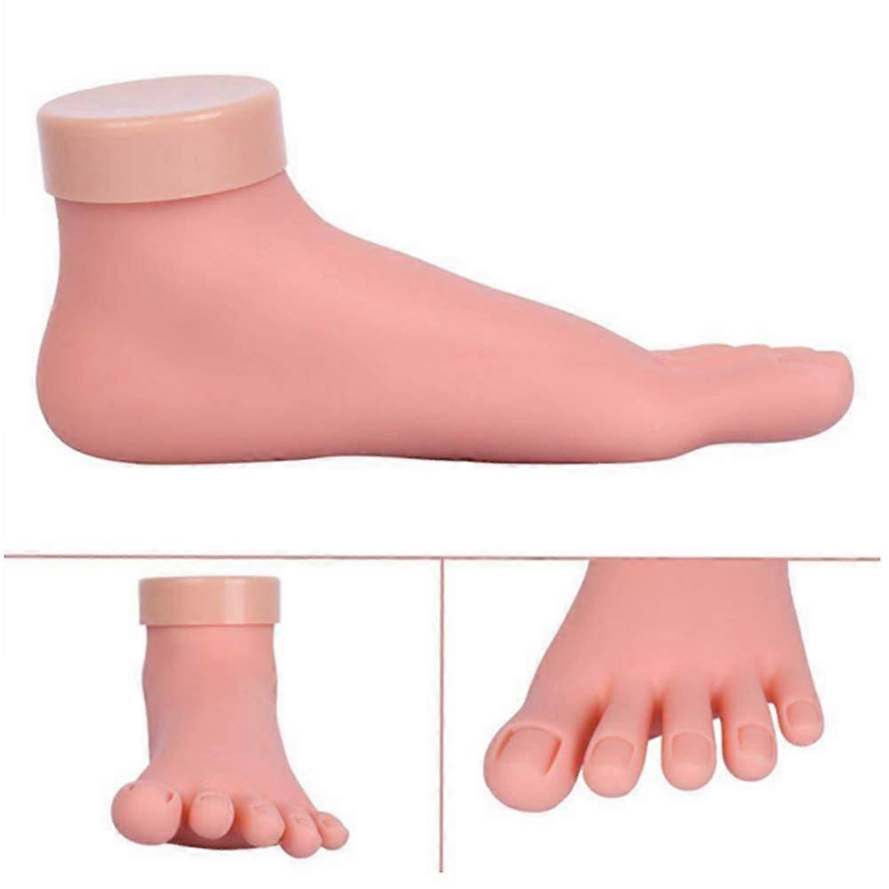 Practice Fake Foot Model Flexible Soft Silicone Prosthetic Manicure ...