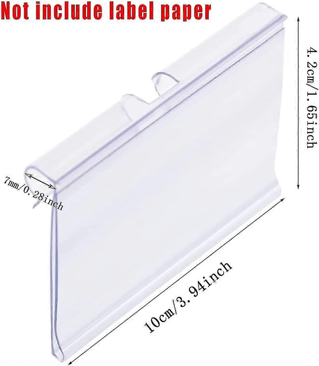 50 Pcs Transparent Price Sign Price Tag Label Holder Plastic Price Tags ...