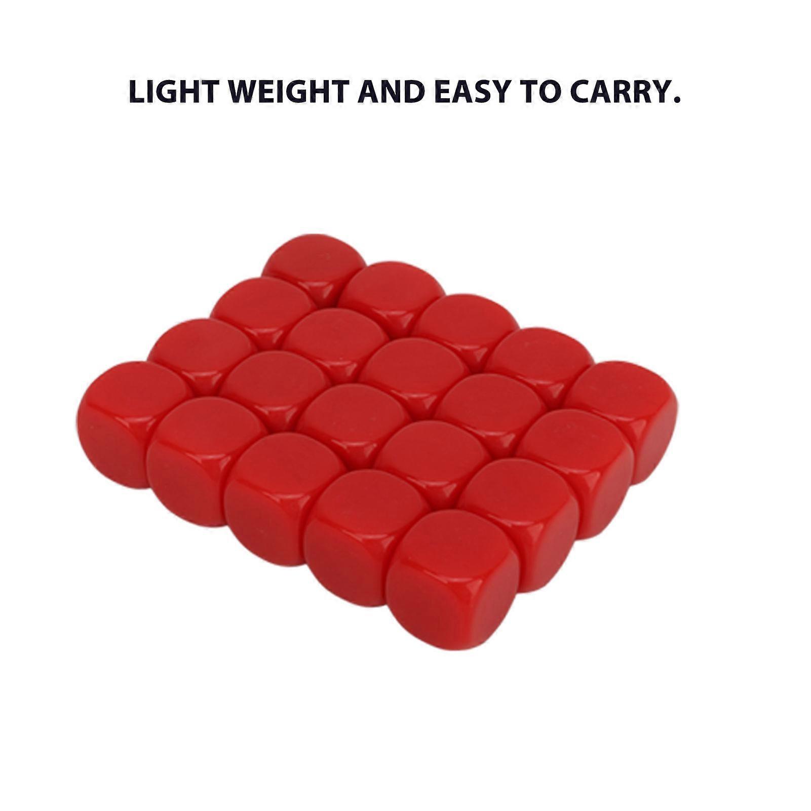 20pcs Dice Round Corner Blank Plastic 16mm Teaching Toys Dice For Board ...