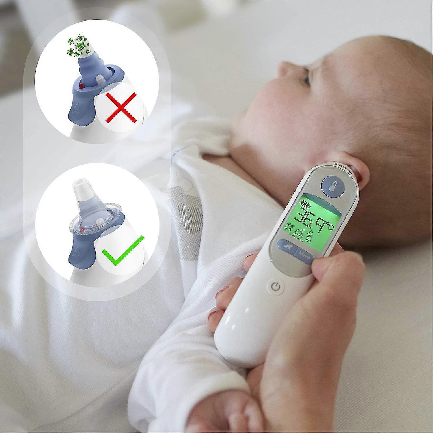 200pcs Ear Tips for Braun Thermometer, Replacement Probe Filter Covers ...