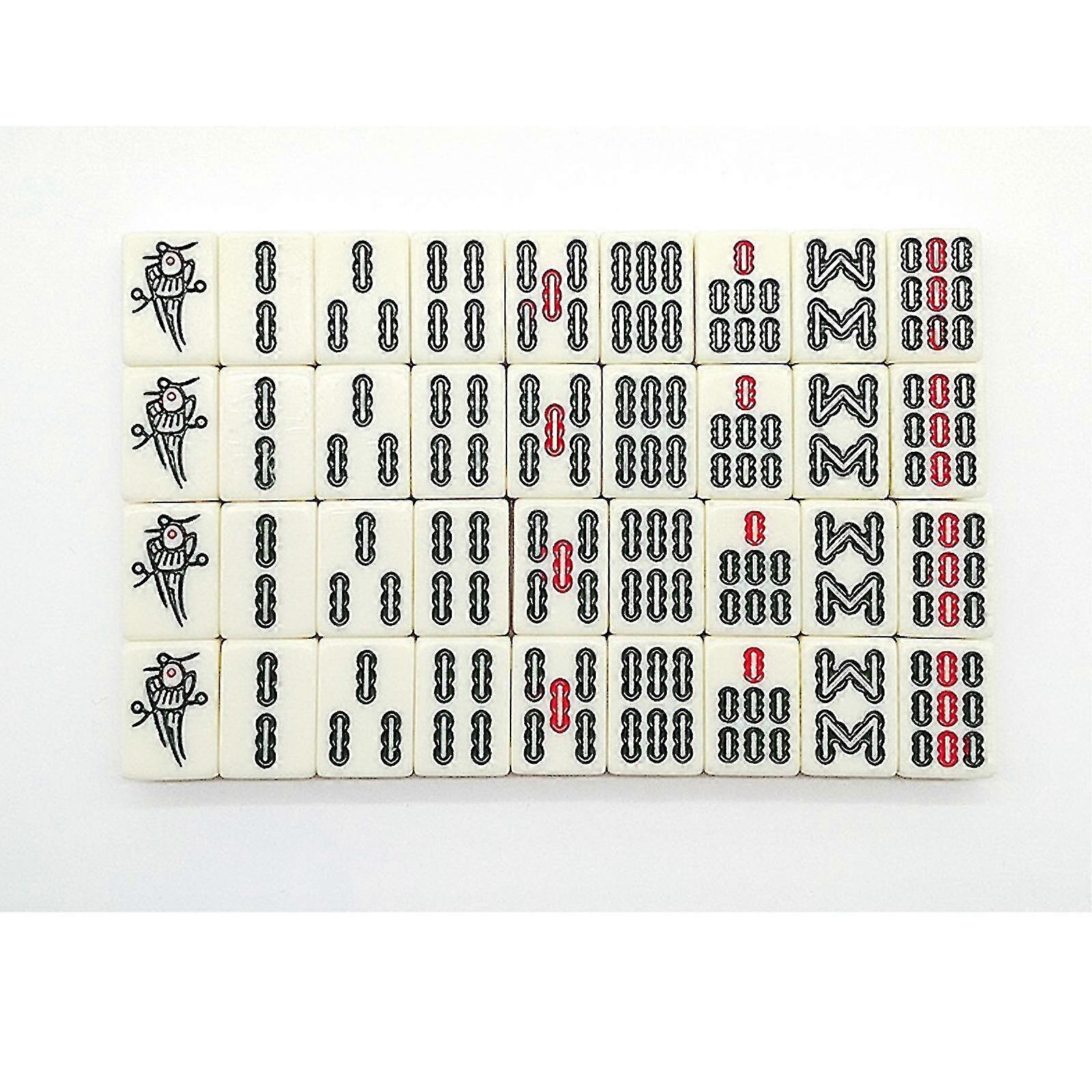 Vintage Mahjong Rare 144 Tiles Mah-jong Set Bamboo Piece W/ English ...