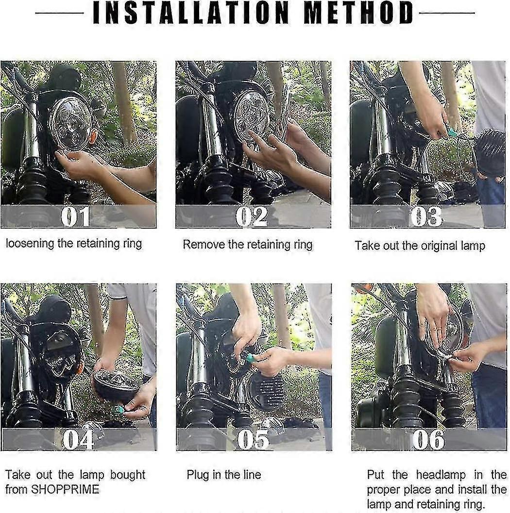 7 Inch Approved Round Led Headlights, 2 Pieces Halo Projector Headlight ...