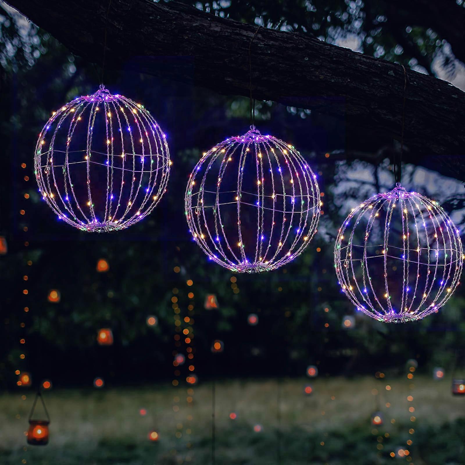 Christmas LED Ball Lights Sphere, Lighted Holiday Balls For Outdoor ...