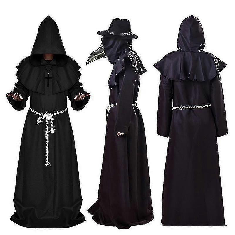 Plague Doctor Costumes Plague Doctor Mask Halloween Medieval Hooded Rob ...