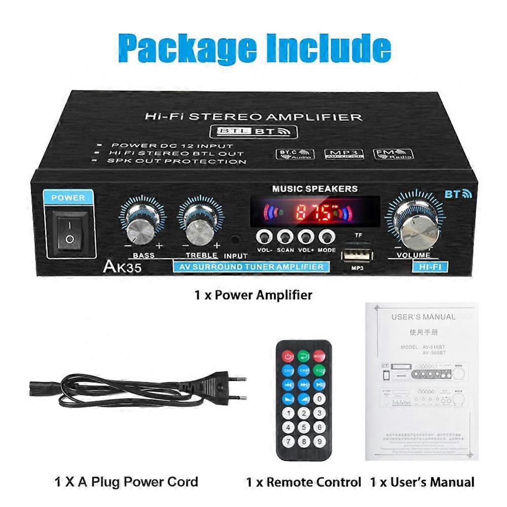 AK35 800W Digital Amplifiers Audio 110-240V Bass Audio Power For Hifi ...