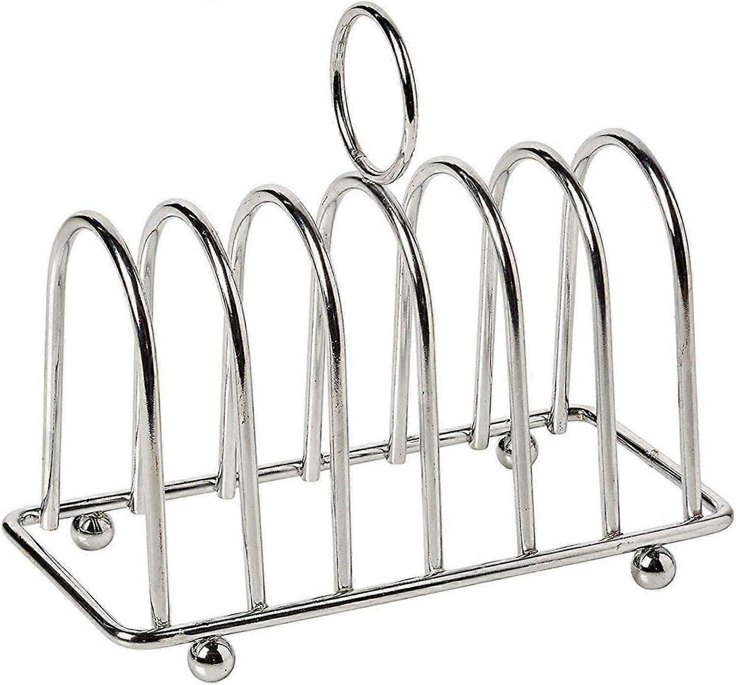 Food Grade Stainless Steel Toast Rack, 6 Slice Toast Rack With Ball ...