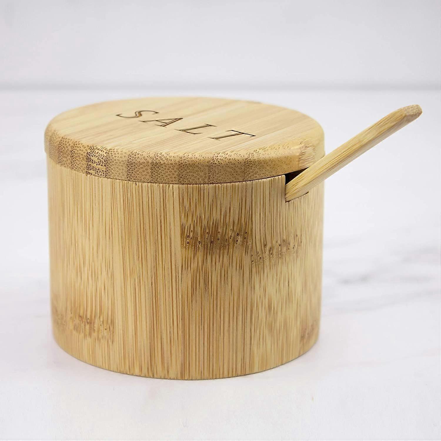 Totally Bamboo Salt Box, Bamboo Storage Box with Magnetic Swivel Lid ...