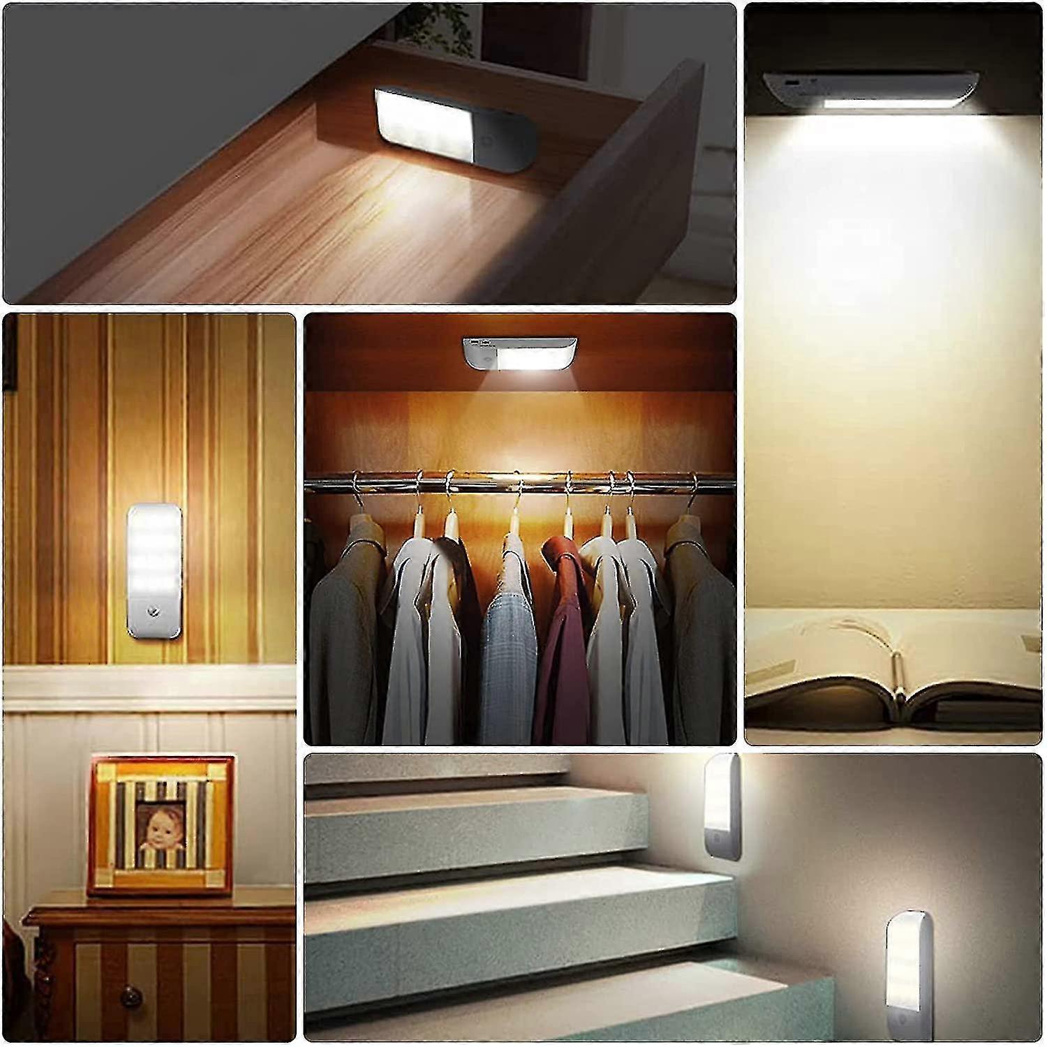 Auto Light, Portable Motion Sensor Light, 3 Mode Night Light 12 Led Usb ...