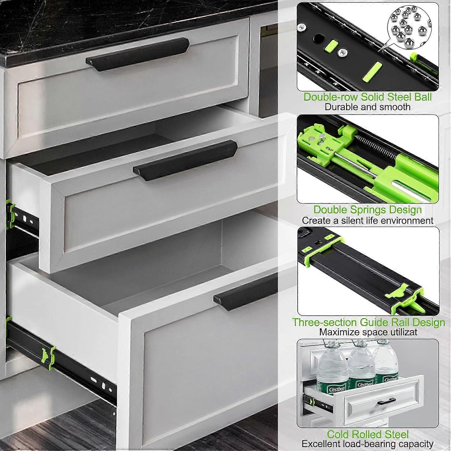 Drawer Rails Stainless Steel Drawer Slides 250mm Drawer Slide Ball ...