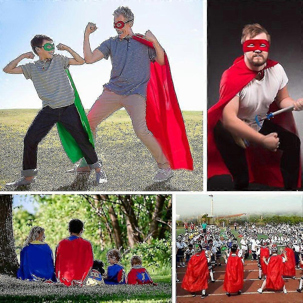 Adult Superhero Capes And Masks - Black Adult Cape Superhero Party ...