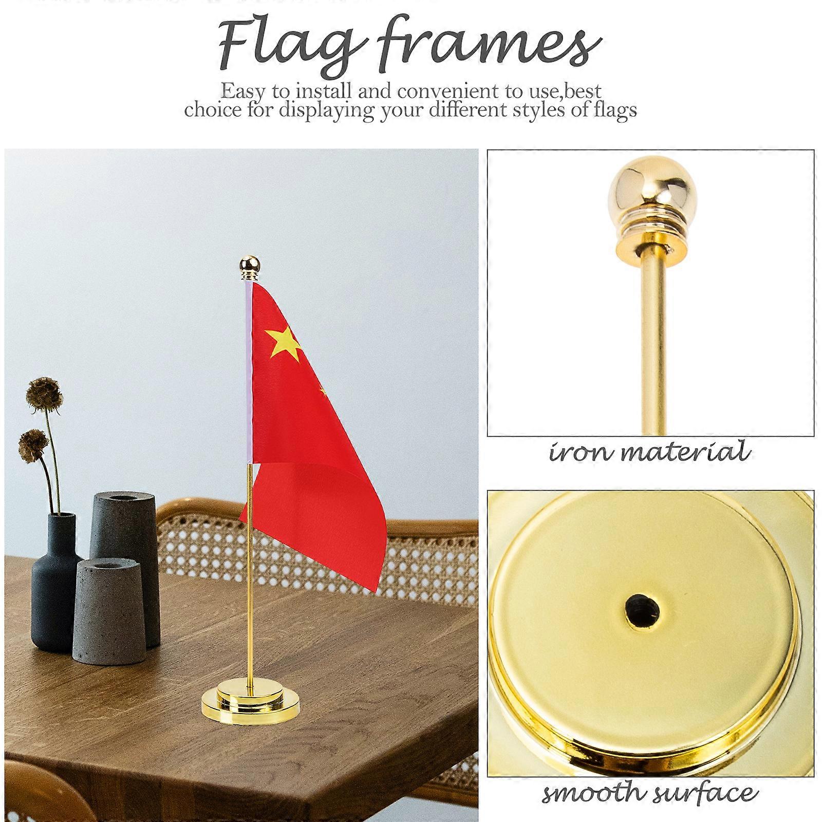 Telescoping Flagpole Mini Flag Bases Desk Flag Holder Flagpole Hardware Car Flag Support | Fruugo UK