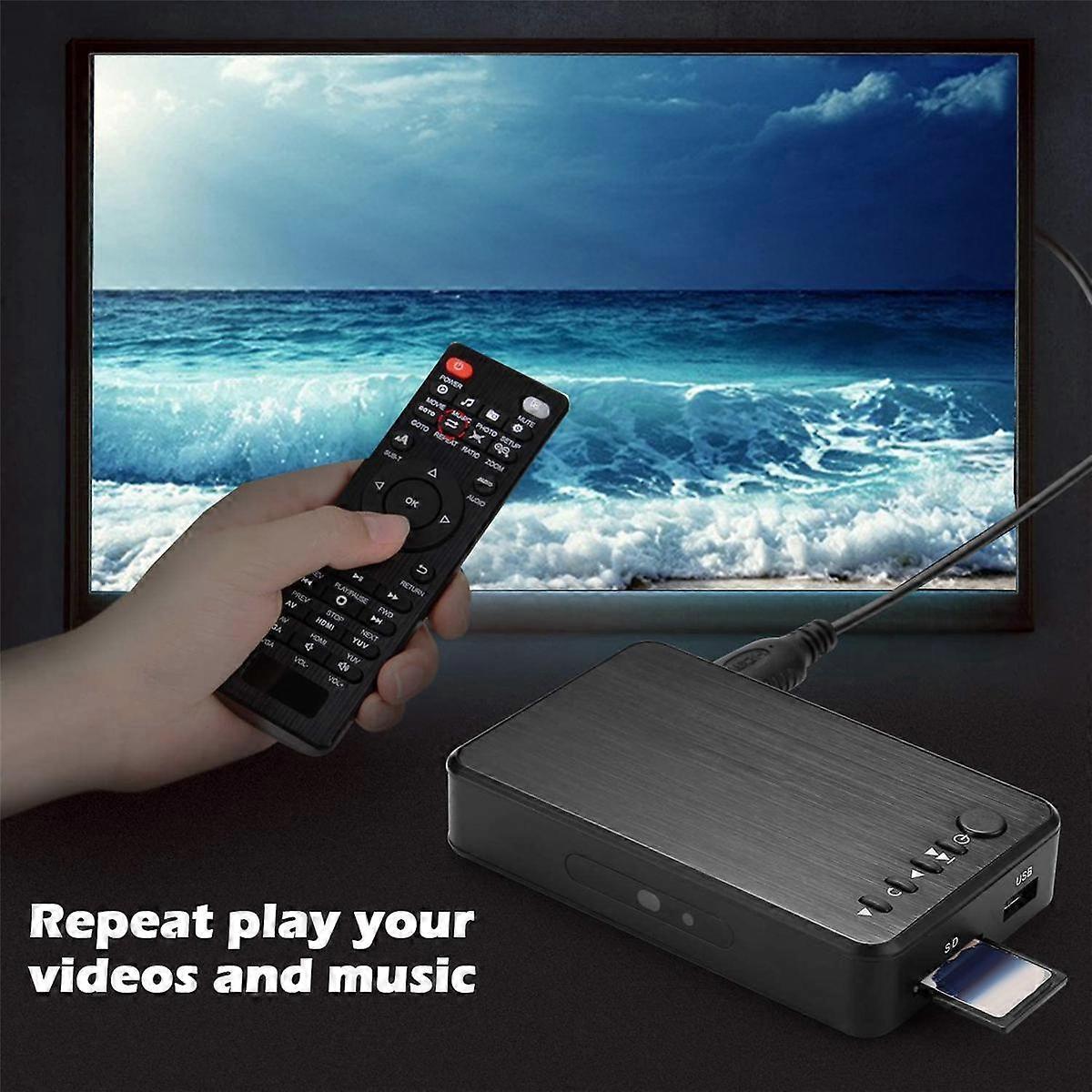 1080P HD Multimedia Player Video Player 264 AV/VGA Output USB HDD ...