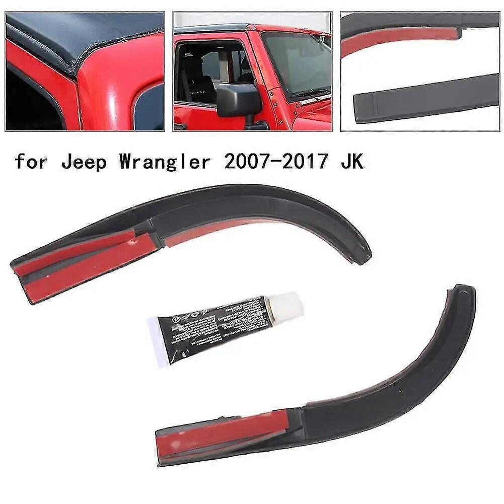 Water Rain Diverter Guard Slot Gutter Extension For Jeep Wrangler 2007 ...