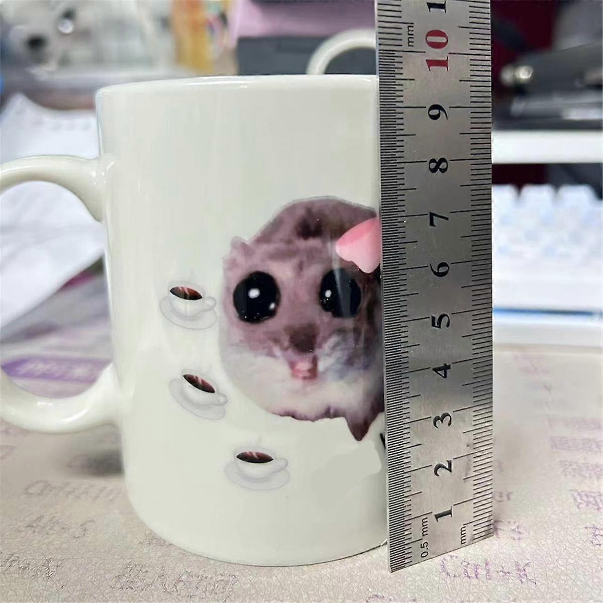 Hamster Mug Sad Hamster Meme Hamster Mug Printed Mugs with Sad Hamster ...