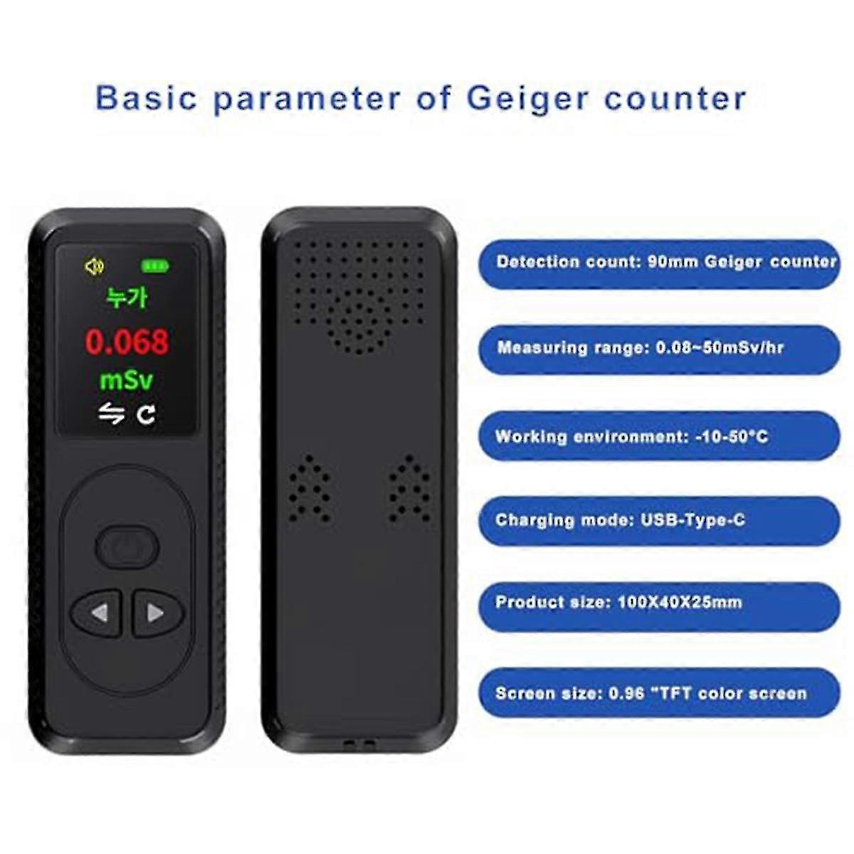 Geiger Counter Nuclear Radiation Detector, High Accuracy Beta Gamma X ...