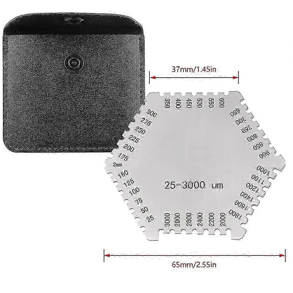 Wet Film Comb 25-3000um Stainless Steel Thickness Gauge Hexagon High ...