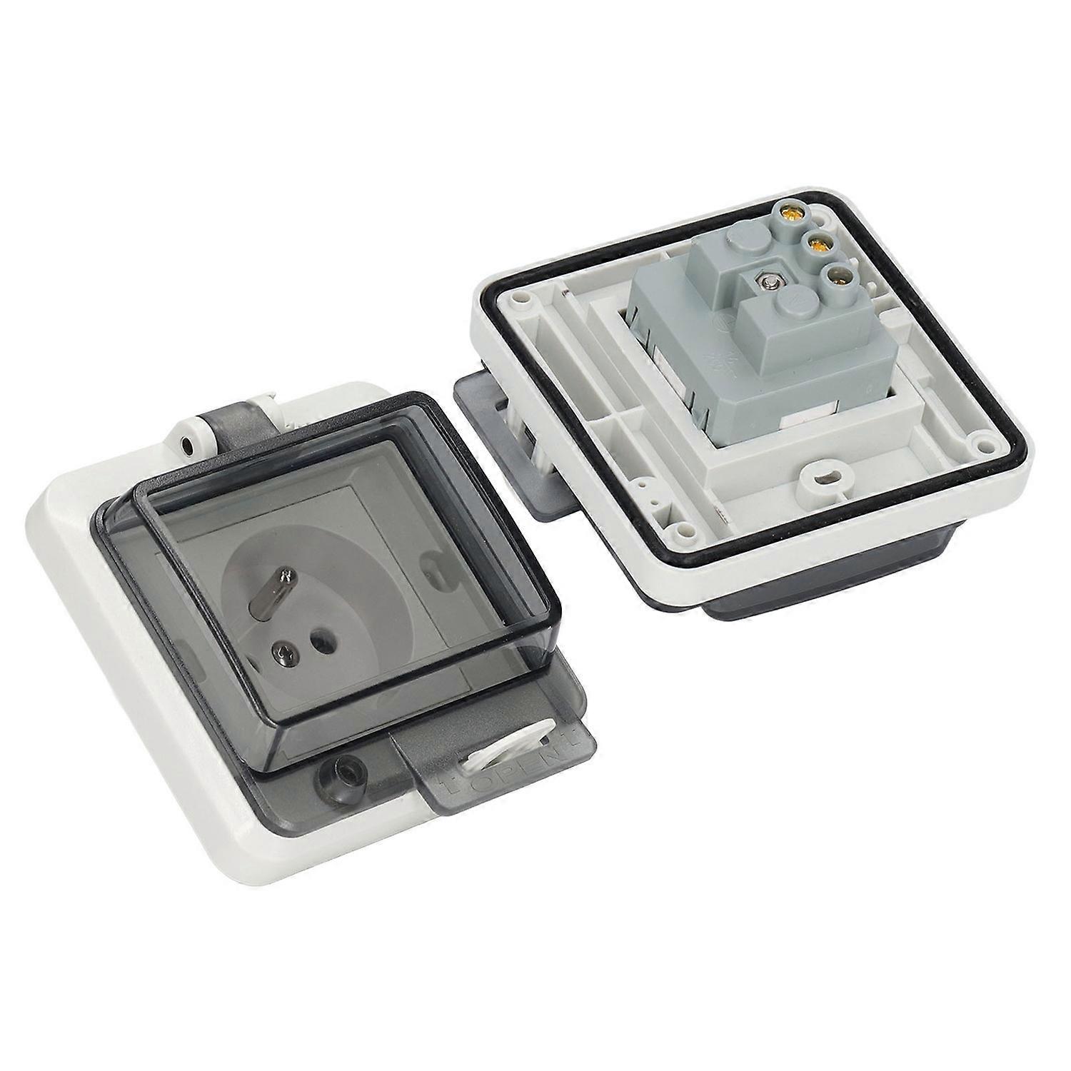 Outdoor Waterproof Socket Box Garden Concealed IP66 1 Gang Unswitched ...