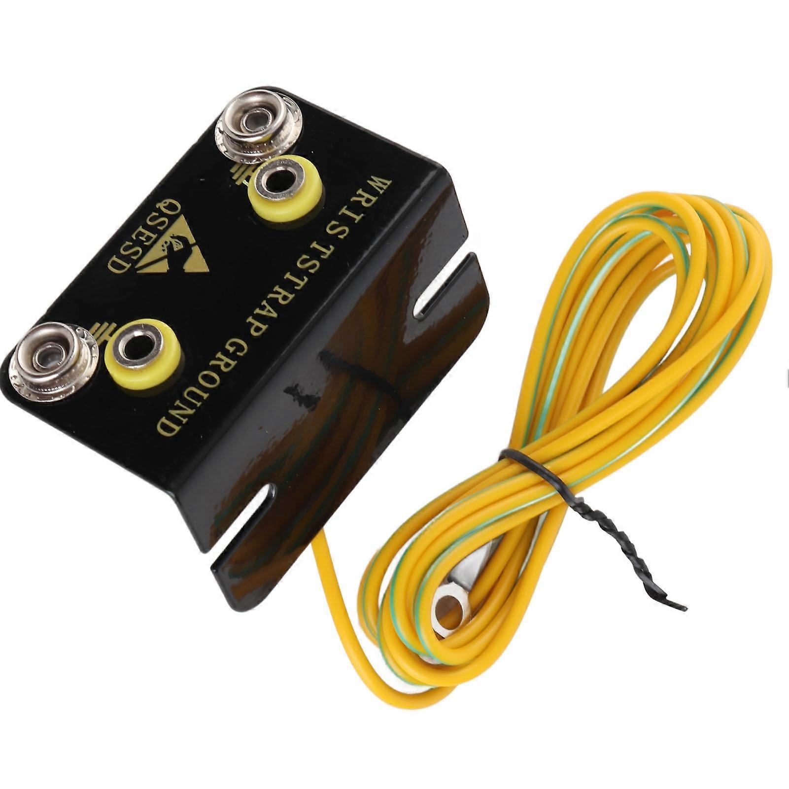 2 Hole Grounding Plug for ESD Wrist Straps with 1.6m Cable Anti Static ...