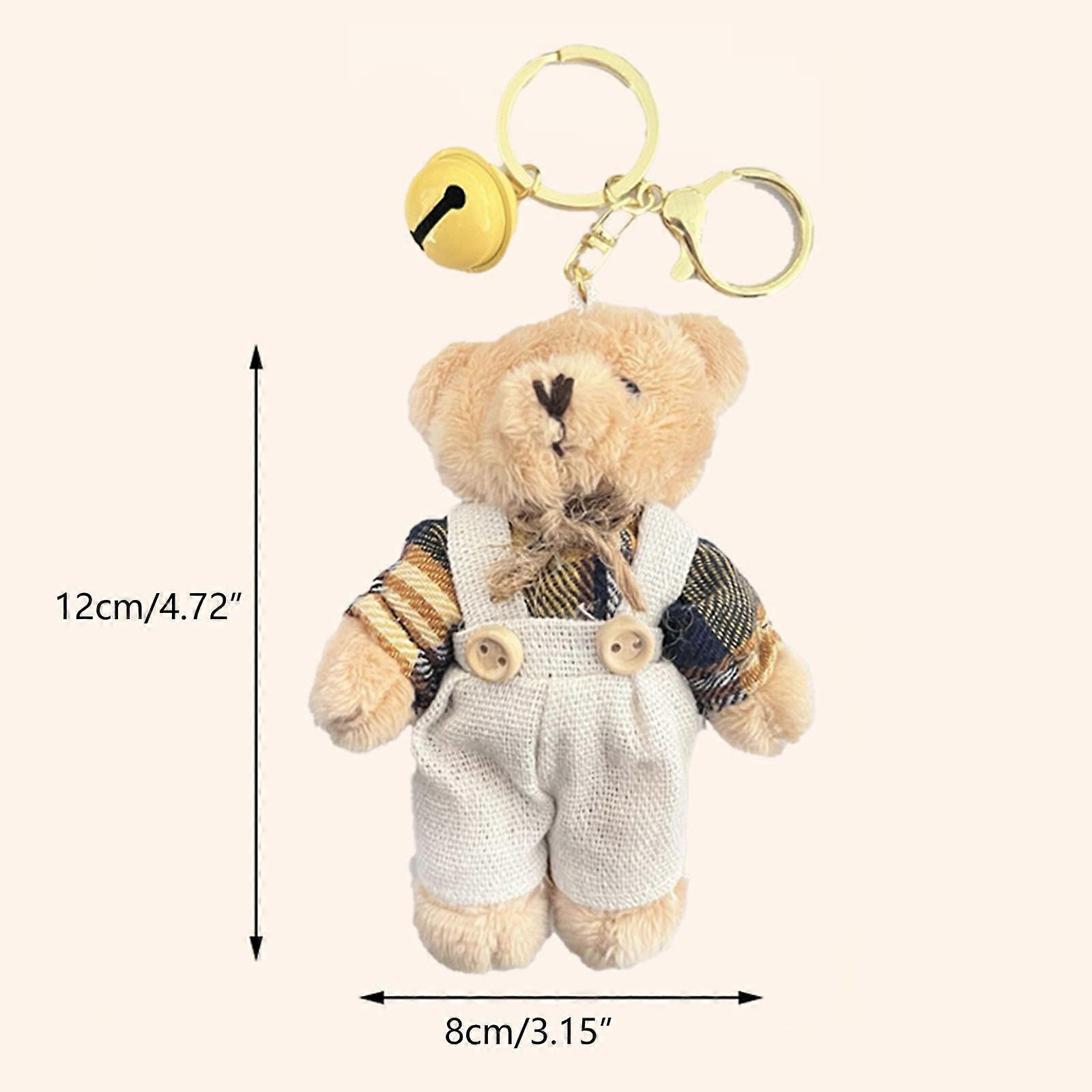 Cute Plush Bear Keychain Stuffed Animals Keyring Pendant Furry Purse ...