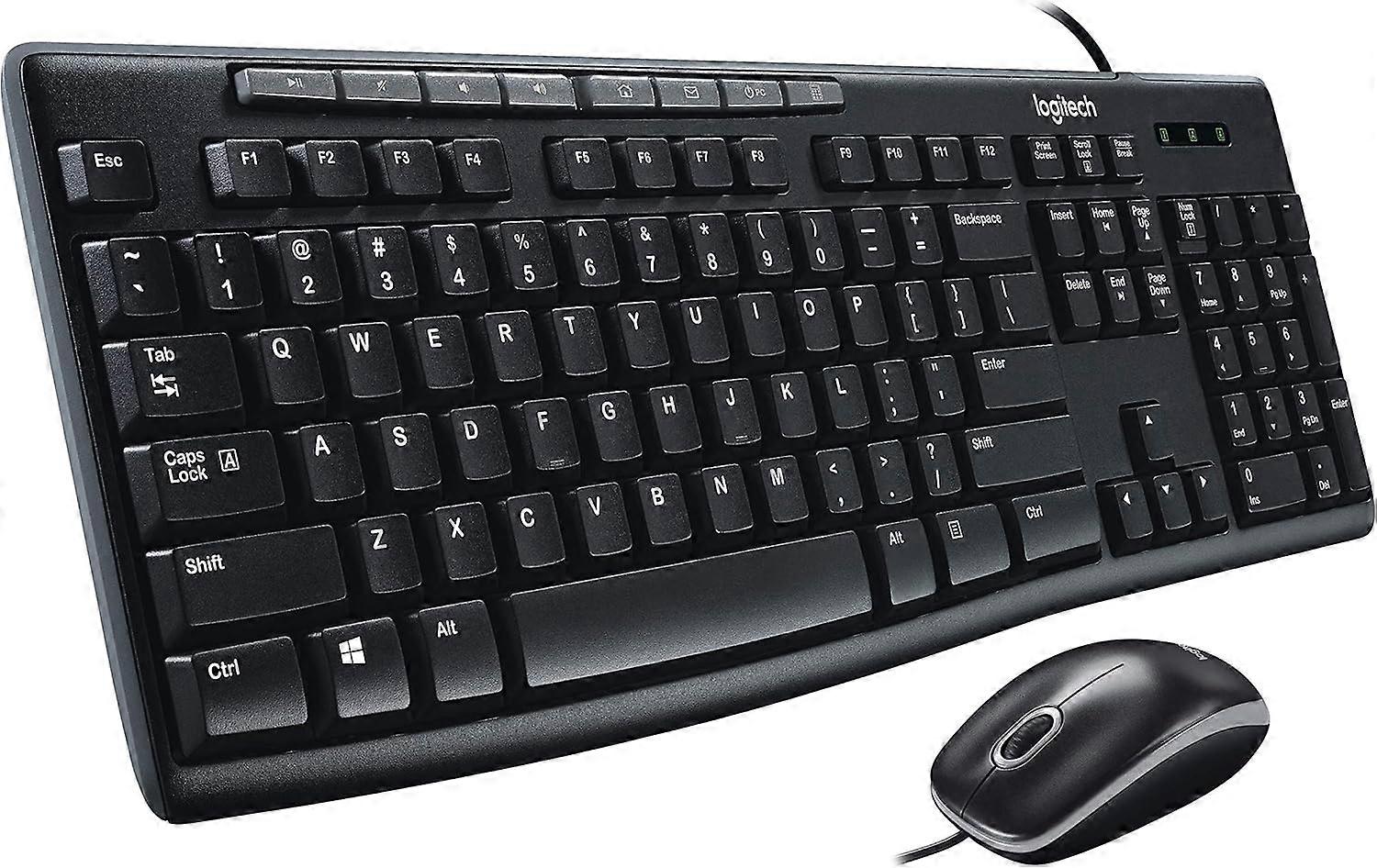 Logitech Media Combo MK200 Full-Sized Keyboard with High-Definition ...