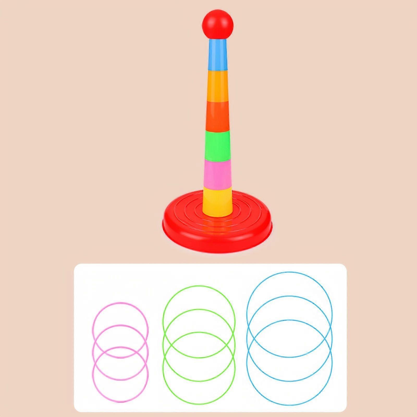 [Ring Toss Game] Durable Kids Ring Toss Game Tower | 1 Set, Parent ...