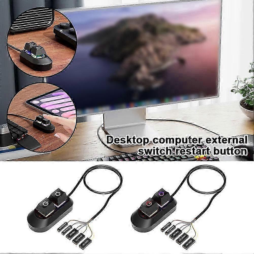 Desktop Computer External Switch& Restart Button -Power Extension Cable ...