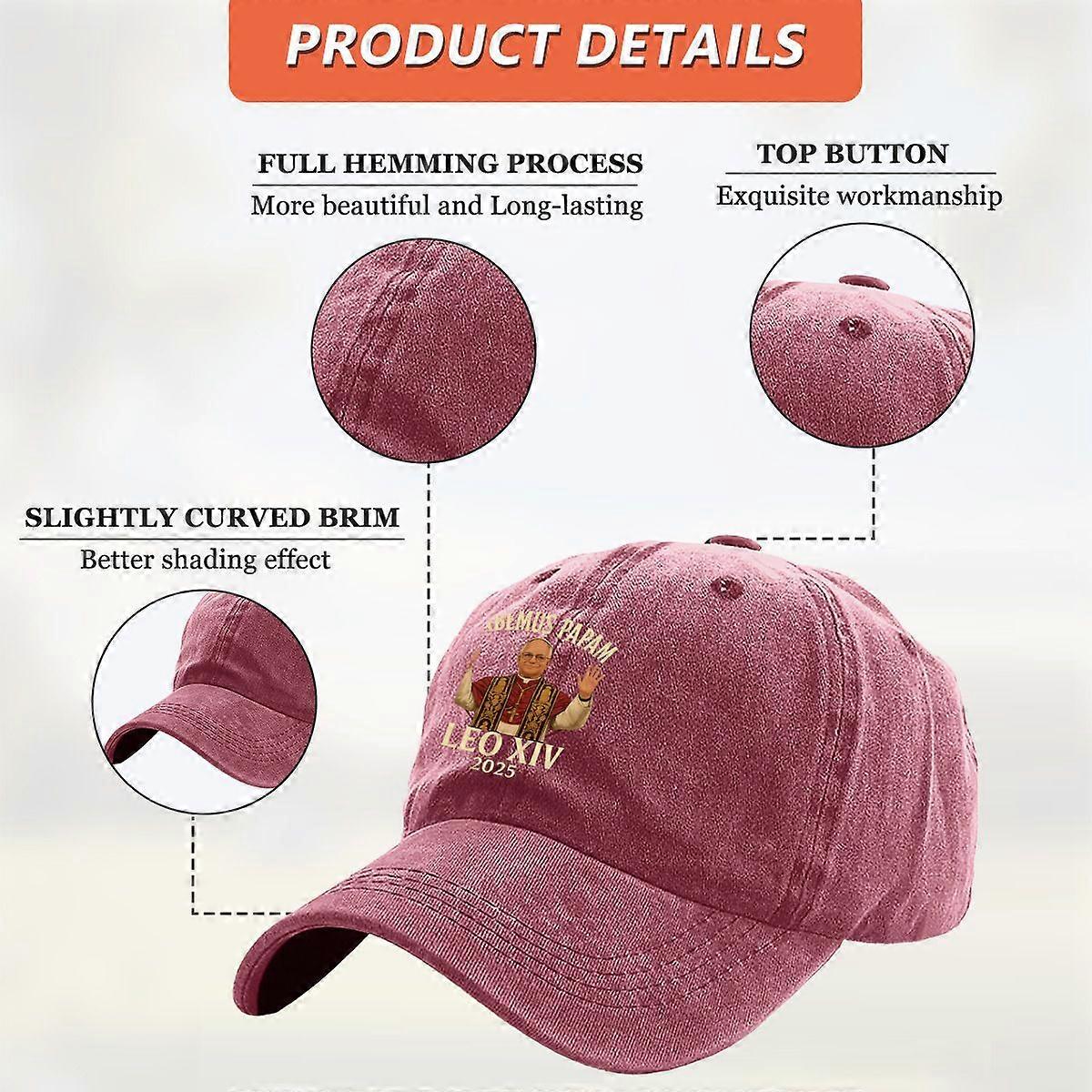 Pope Leo XIV Denim Baseball Cap Habemus Papam Print Faith Hat | Fruugo UK