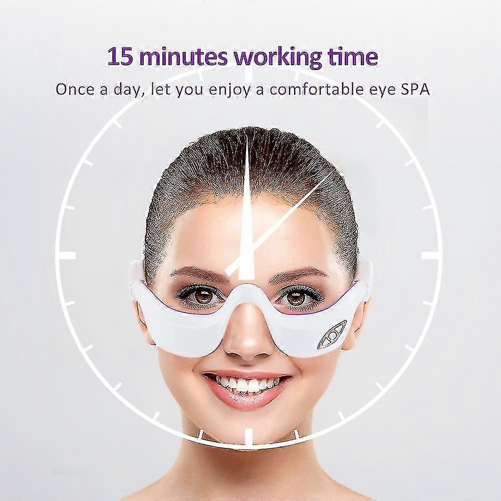 3d Ems Micro-current Pulse Eye Relax Massager Heating Therapy ...