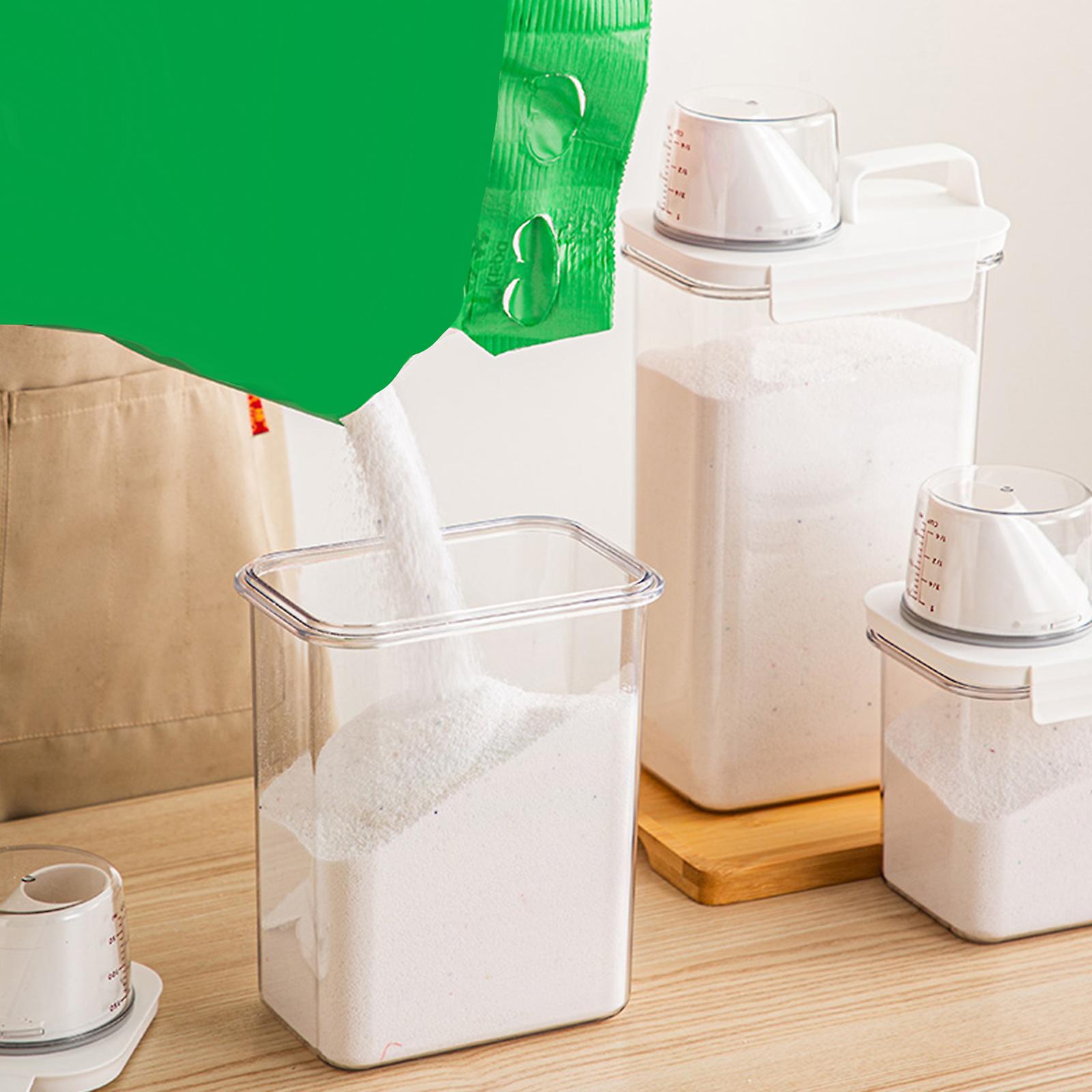 Laundry Detergent Storage Box with Handle and Lid Sub-Bottling Washing ...