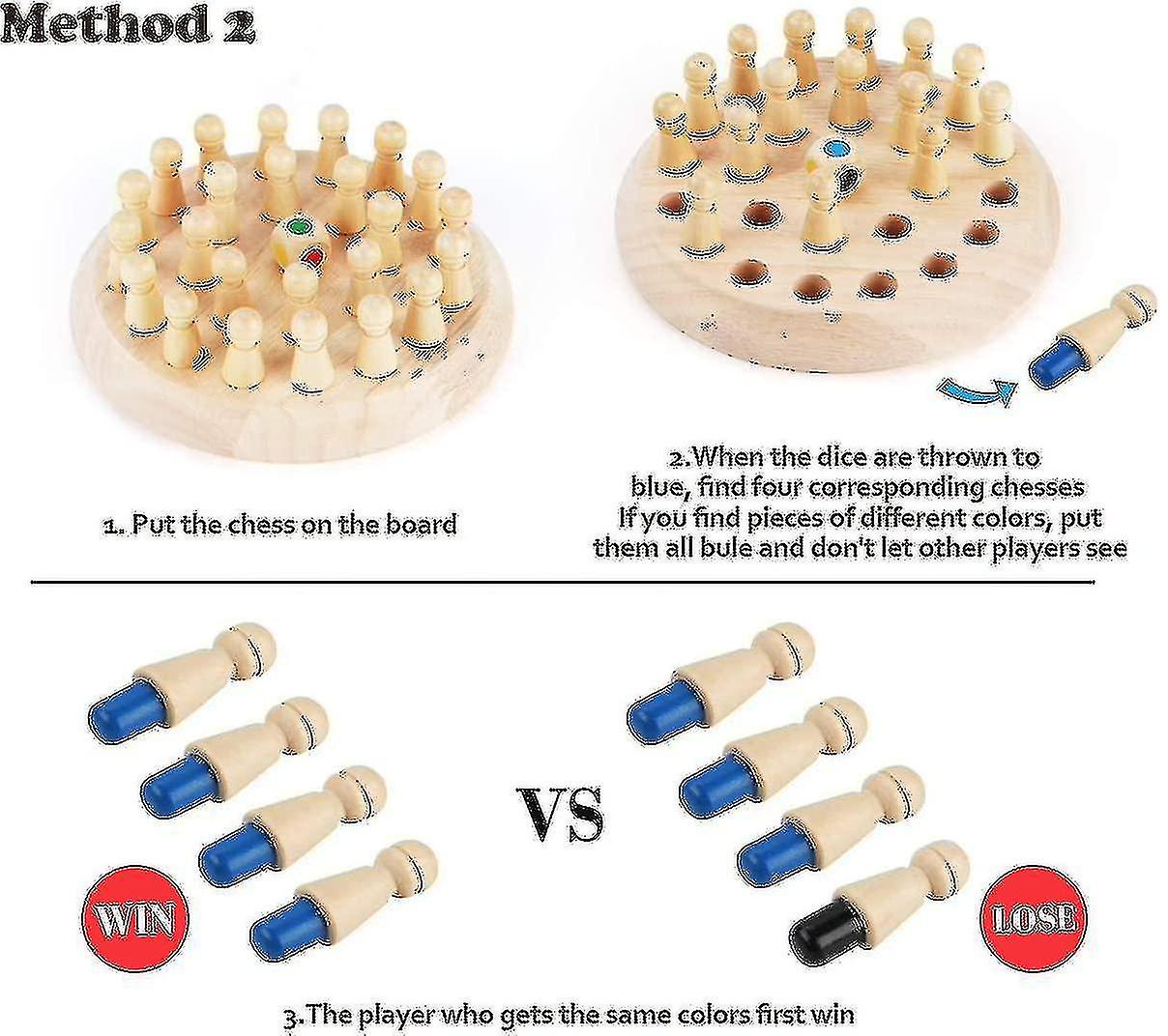 Hockey Toys Wooden Memory Chess Color Memory Chess Kids Wooden Memory ...