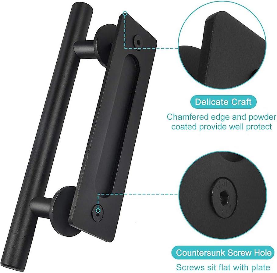 Health Gear Barn Door Handle, Two-sided Stainless Steel Sliding Door ...