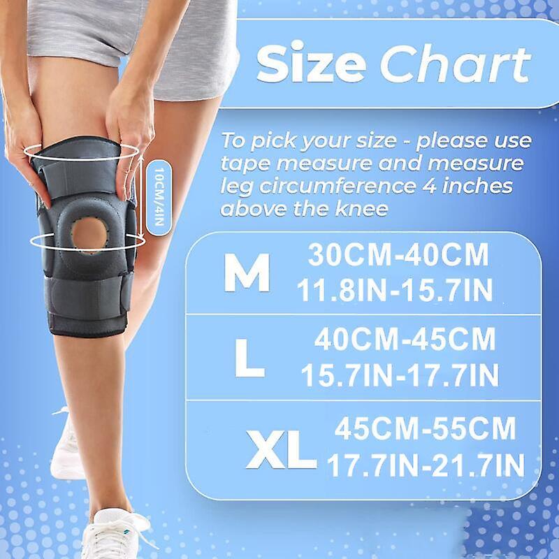 Knee Brace Protector Pad With Dual Metal Side Stabilizers Knee Support ...