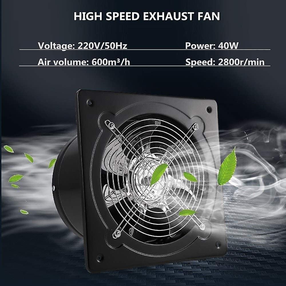 180mm Duct Exhaust Fan 600m³/h Metal Wall Mounted Air Extractor Aerator ...