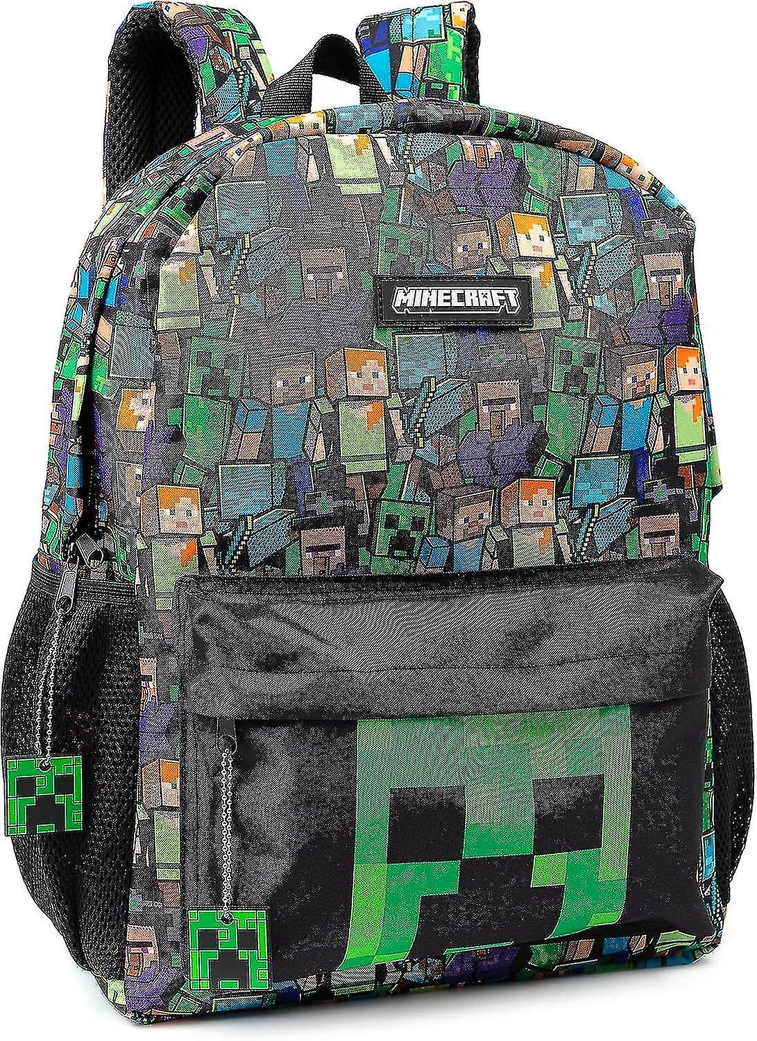 Minecraft Backpack compatible with Boys | Kids Gamer Black School ...