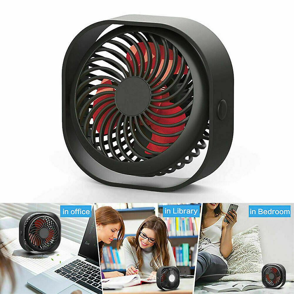 Mini Desk Fan Portable Table Desktop Cooler 3 Speed Small Quiet USB ...