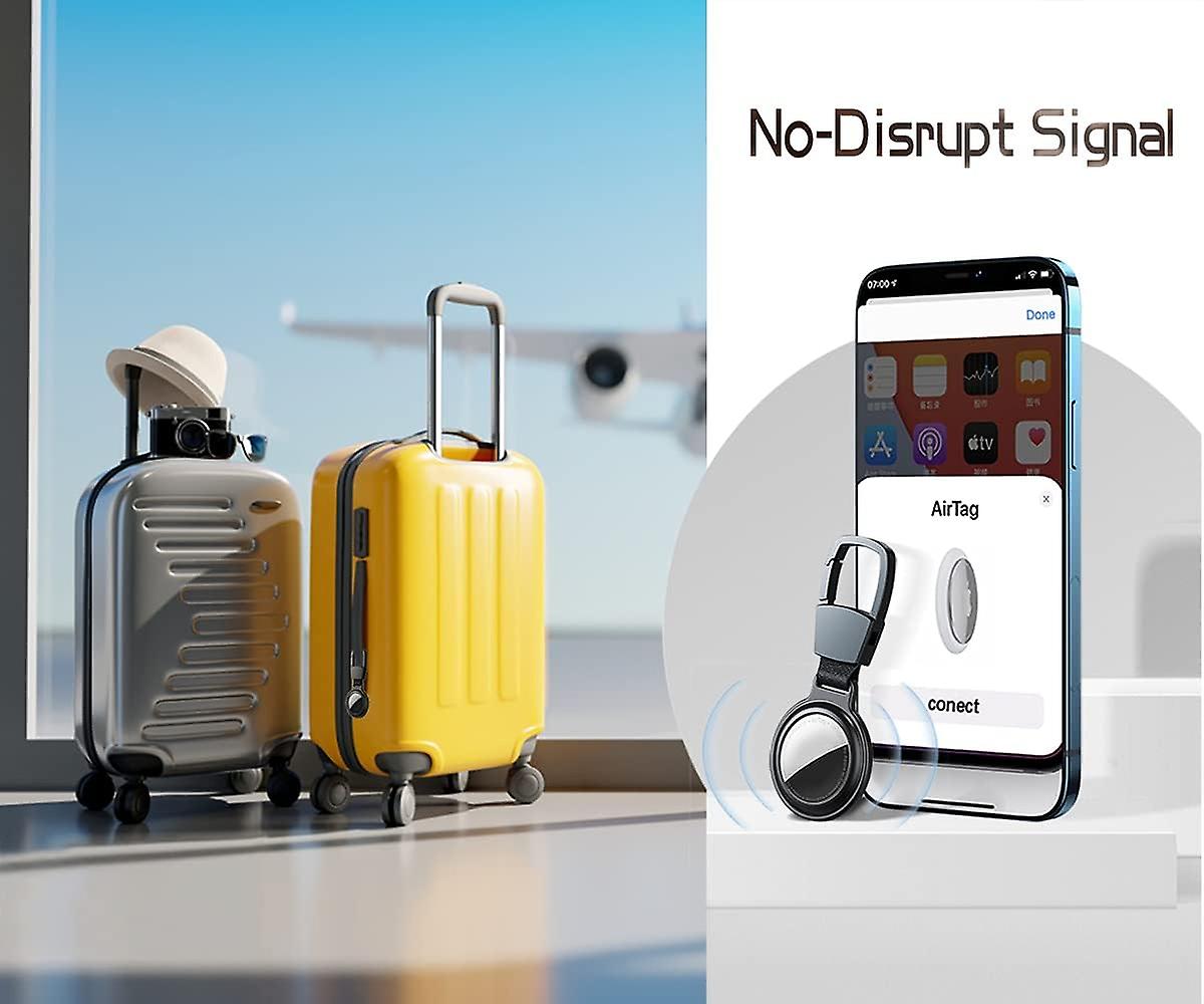 Keychain for Apple AirTag Magnetic Metal Air Tag Keychain for Luggage ...