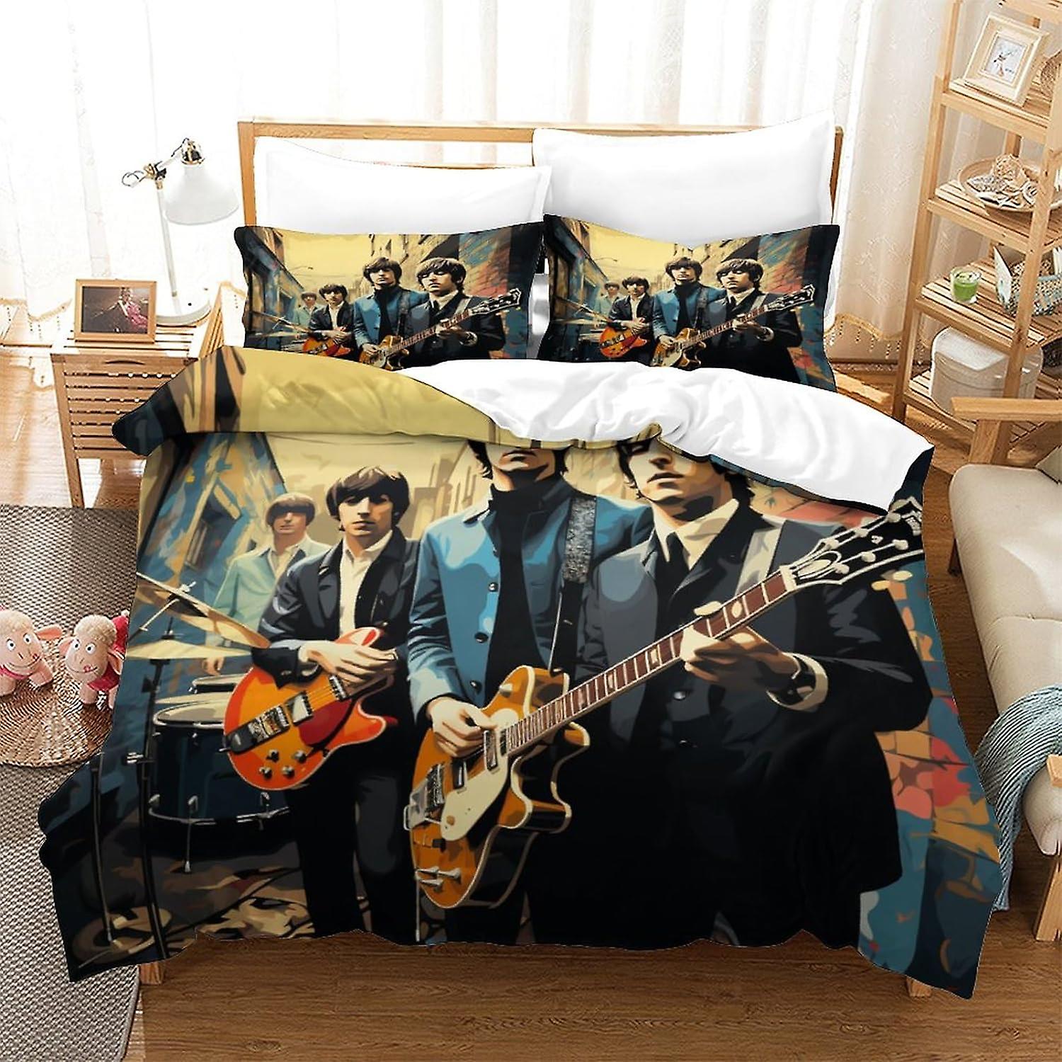 3D The Beatles Duvet Cover Stitch Bedding Rock Band Printing Quilt ...