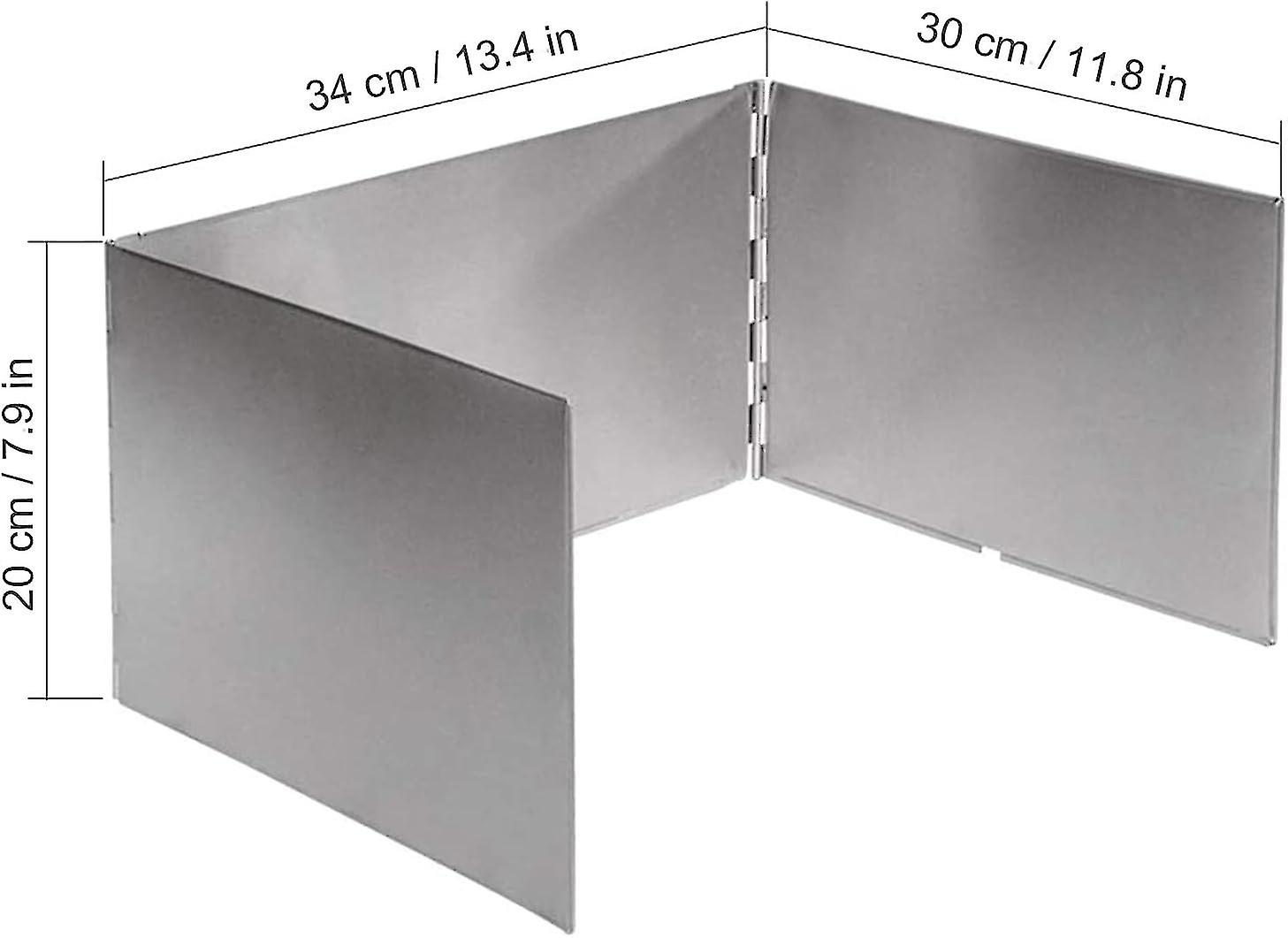 Camping Stove Windshield Foldable 3 Plates Outdoor Cooker Wind Screen ...