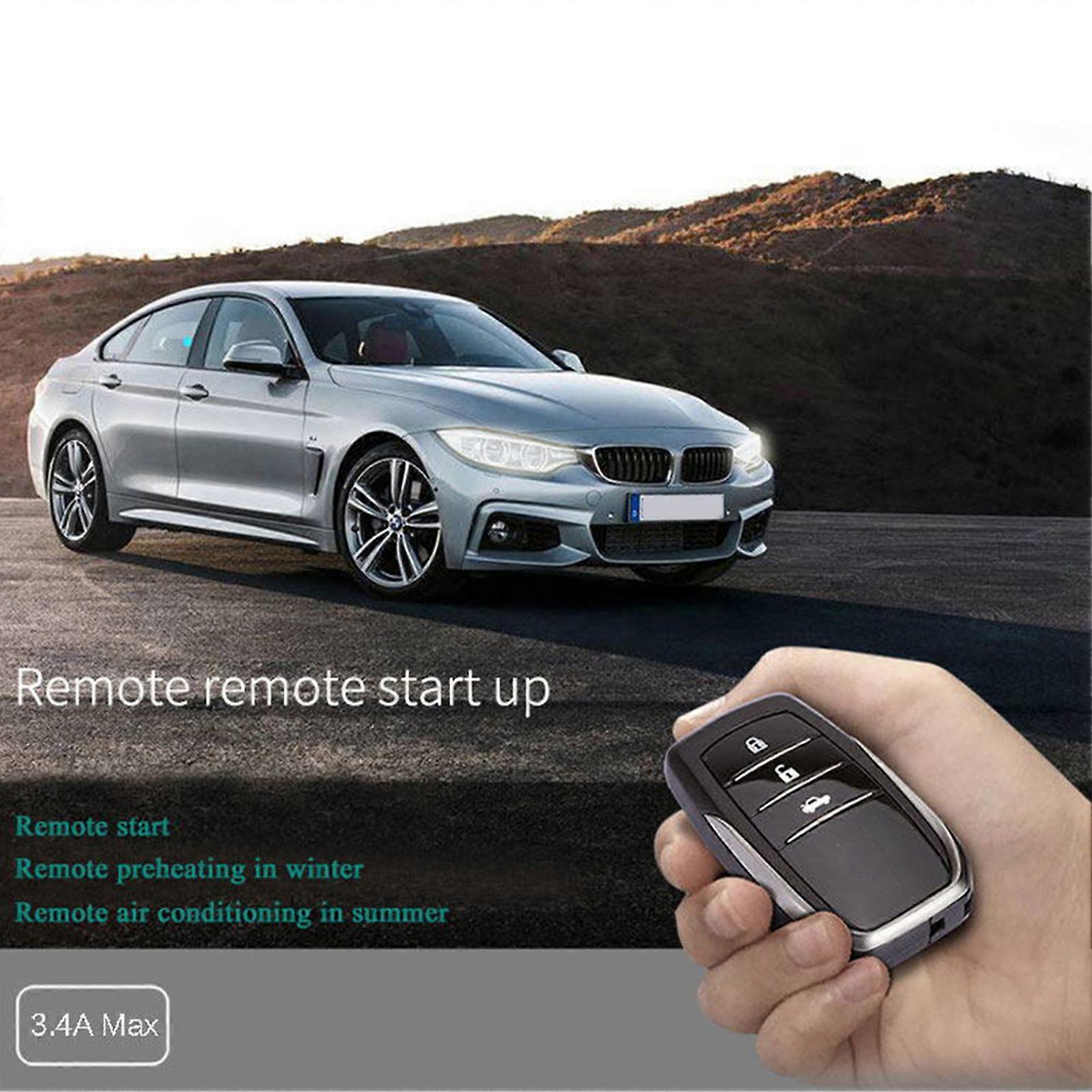 12V less Car Key Systems Key blade Entry System Start And Stop Buttons ...