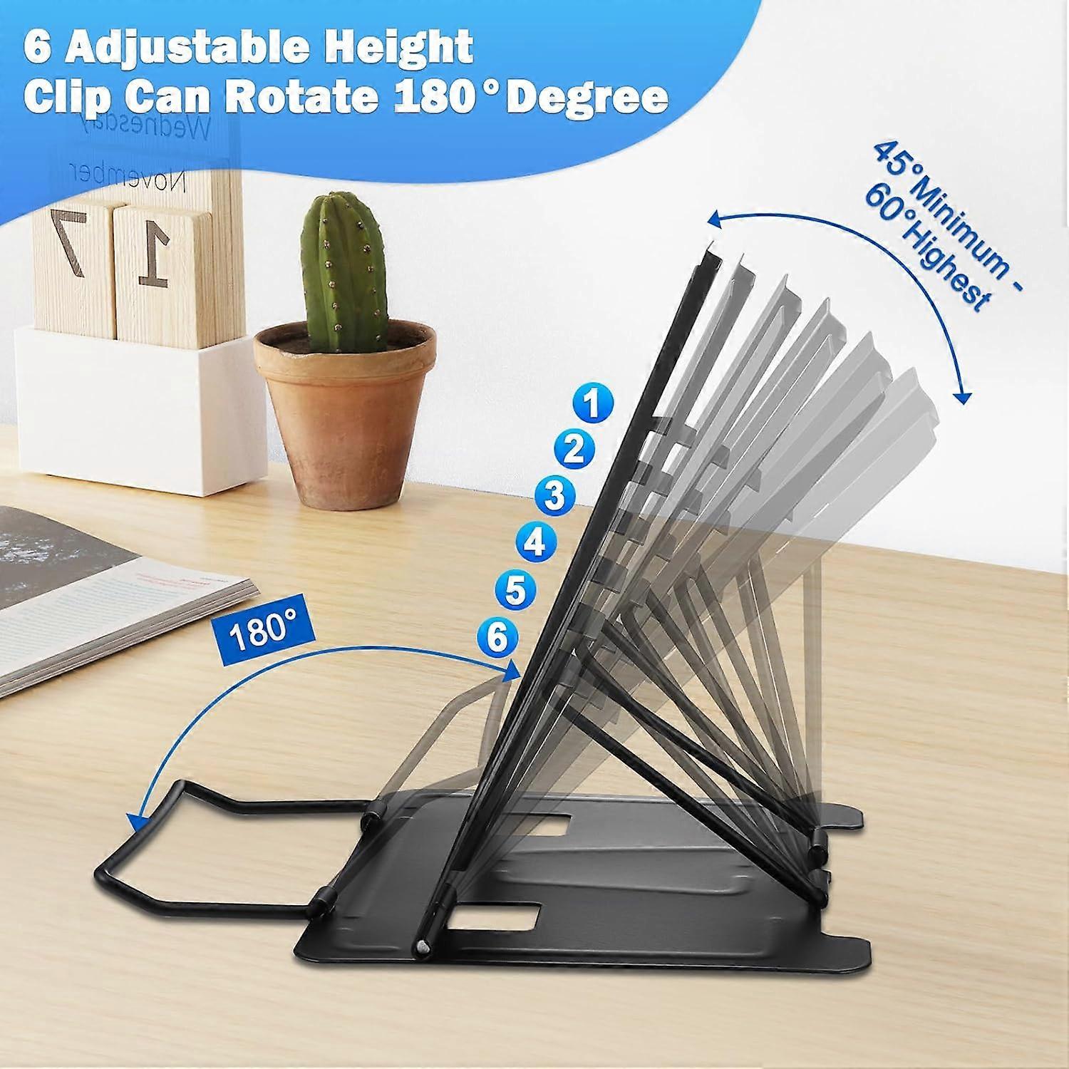 Children's Book Stand, Foldable Metal Reading Stand with 6 Adjustable ...