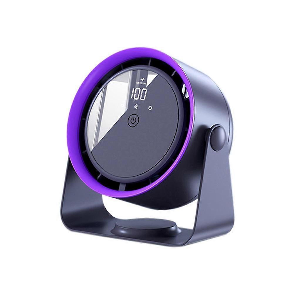 Silent Desktop Electric Fan 360 Rotation Home Office USB Charging ...