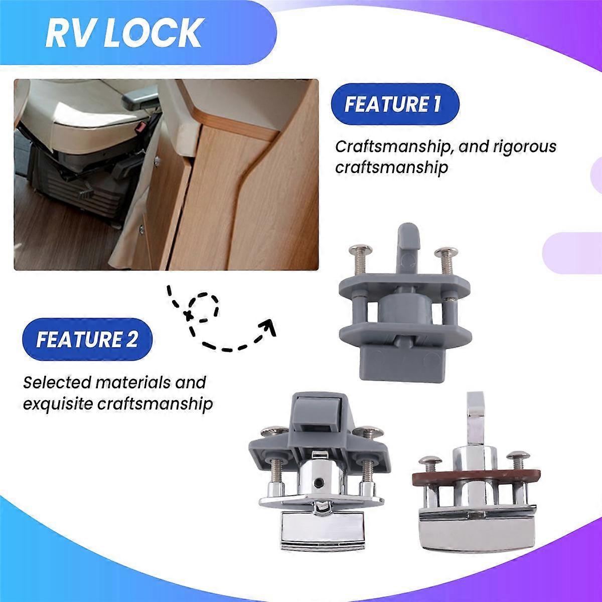 3PCS Car Push Lock RV Caravan Boat Motor Home Cabinet Drawer Latch ...