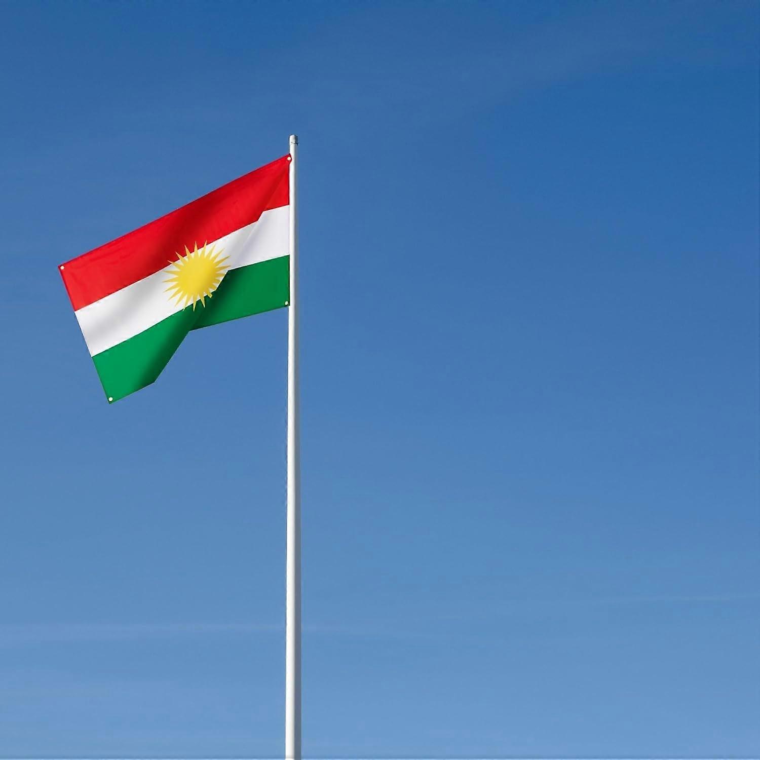 Kurdistan flag, Kurdisk nationalflag, Øje i hvert hjørne, Alaya Rengn ...