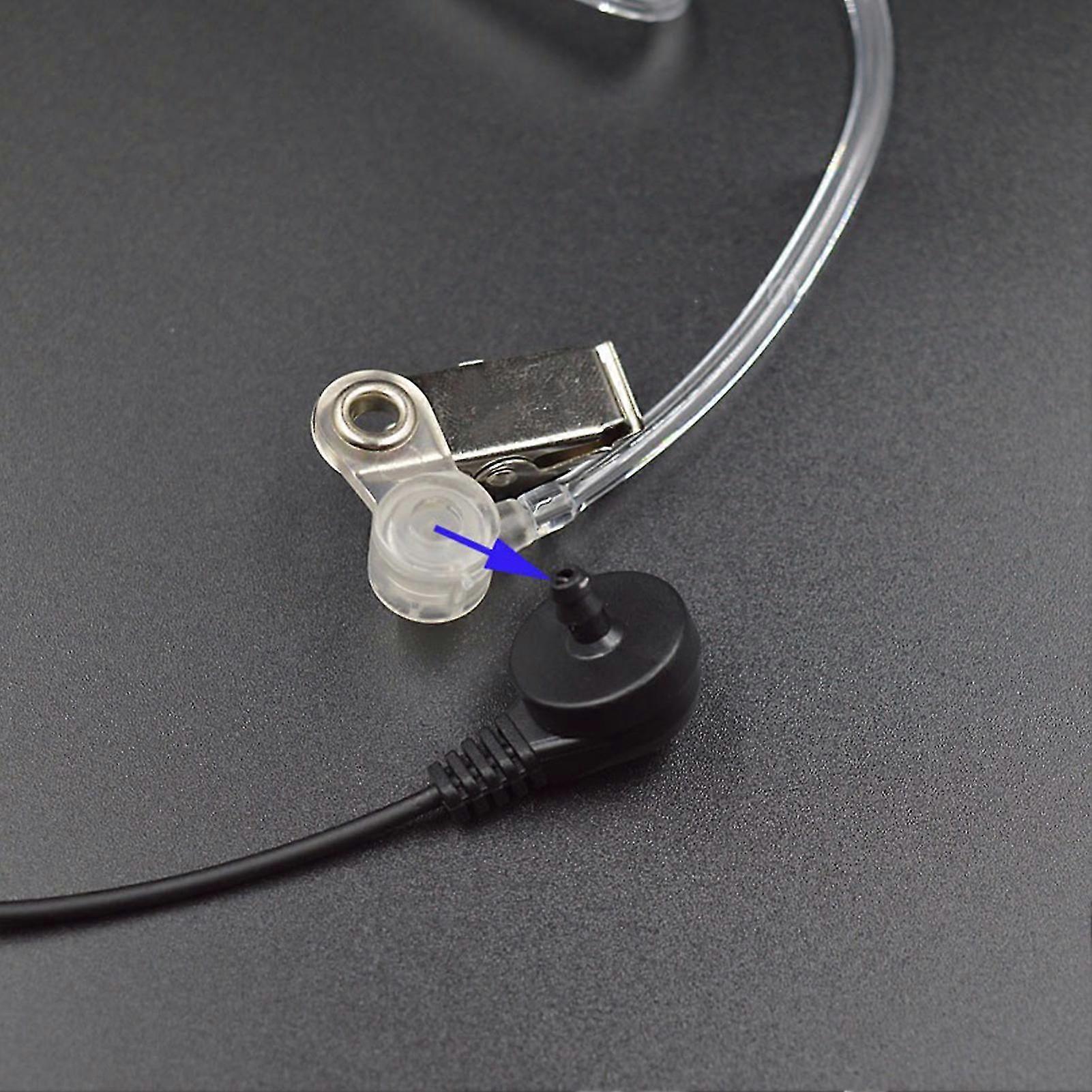 Agent Earpiece Clear Stretch Coil Metal Clip Secret Service Cosplay ...