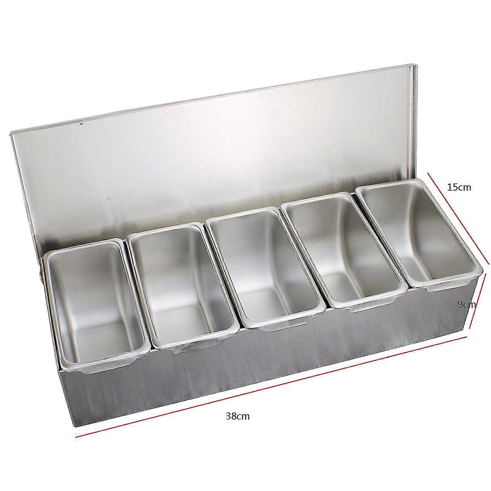 2024 Stainless Steel 5 Container Bar Ingredient Container | Fruugo UK