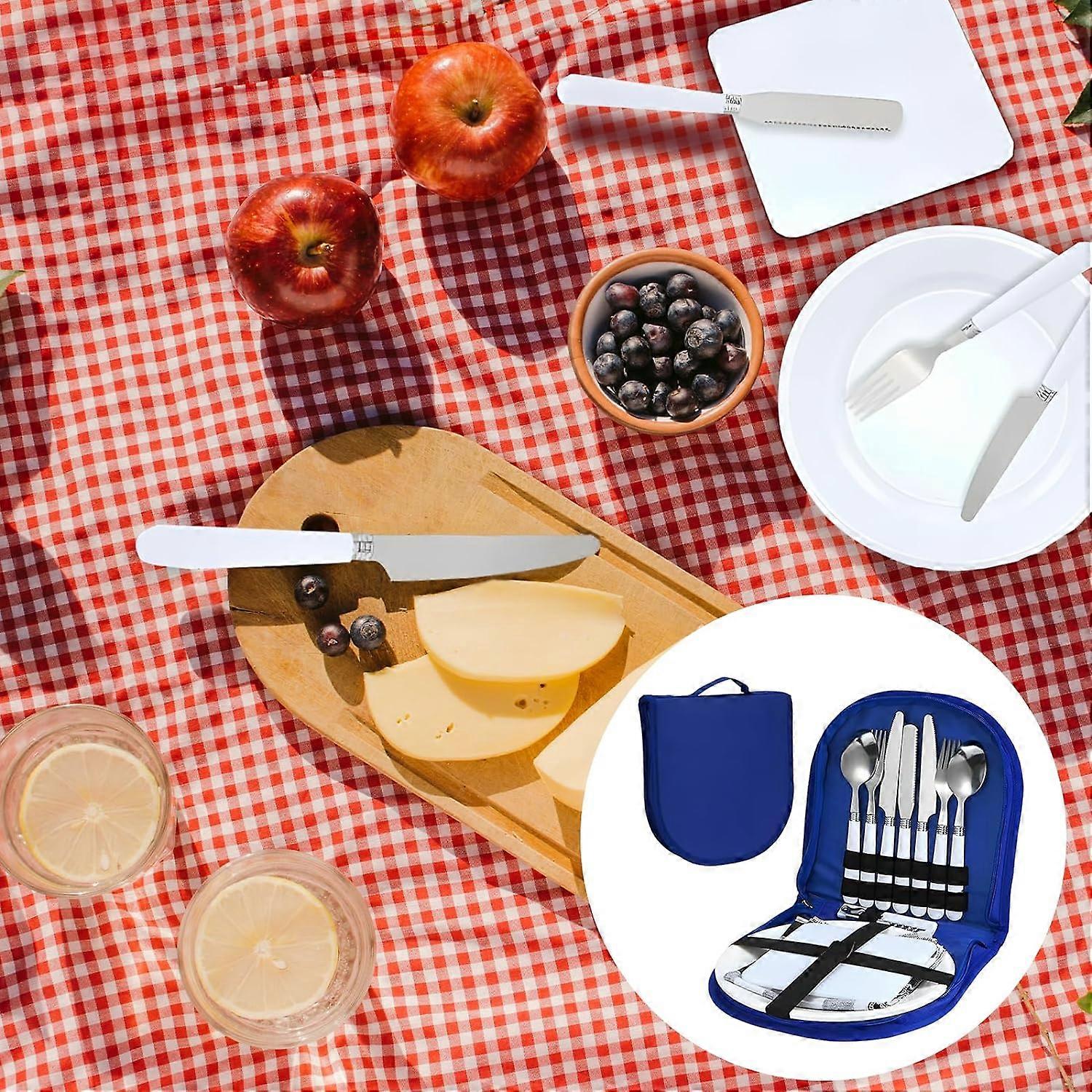 Camping Cutlery Set, Portable Picnic Accessories Kitchen Utensil Set ...