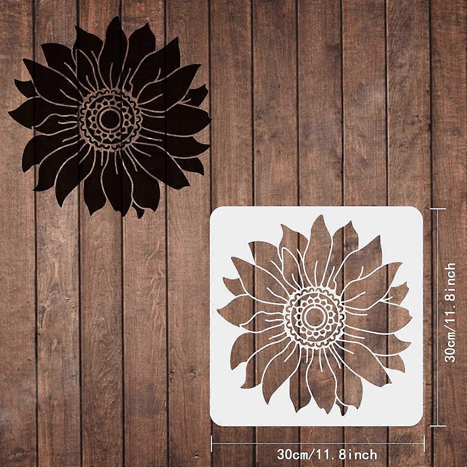 Sunflower Stencils Template Plastic Large Sunflower Drawing Painting ...