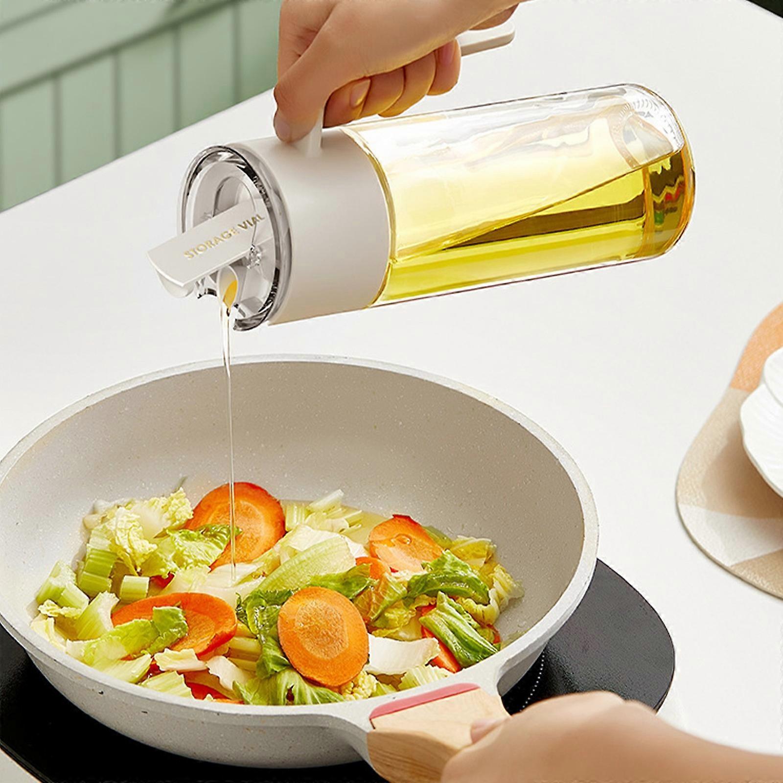 Soy Oil Dispenser Kitchen Olive Oil Dispenser Bottle Seasoning Jar 19.35oz Approx 550ml High ...