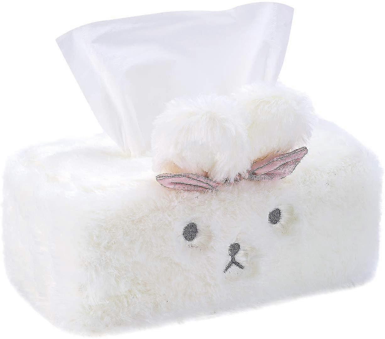 Tissue Holder Decoration, Cute Tissue Box Cover, Fluffy Plush Cover ...