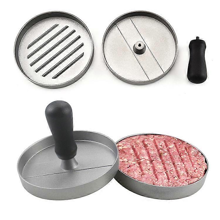 Burger meat press plastic handle meat pie press manual mold aluminum ...